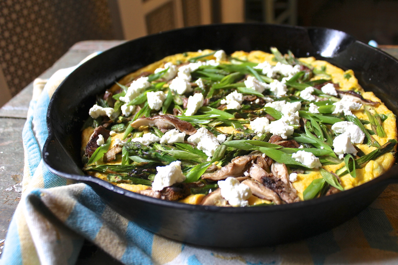 Spring Vegetable Spoon Bread Tart | The Good Eats Company